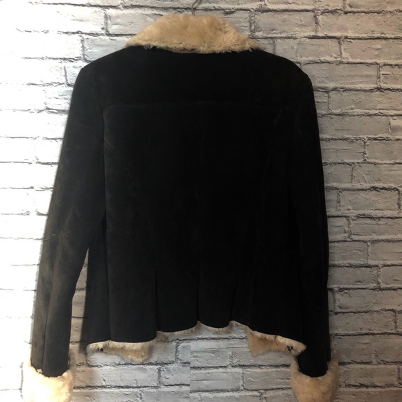 Express | Jackets & Coats | Express Chocolate Brown Suede Sherpa Jacket ...
